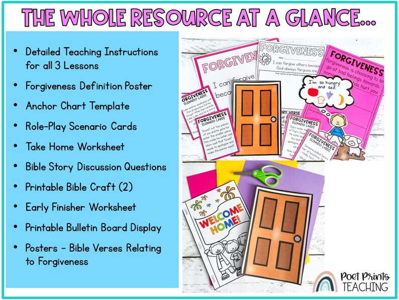 Forgiveness Bible Lessons for Preschool and Kindergarten | Character ...