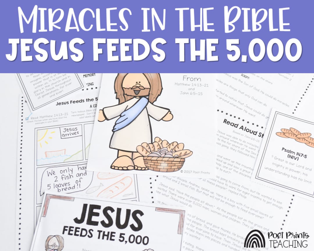 Jesus Feeds the 5000, Miracles of Jesus Sunday School Lessons, Bible ...