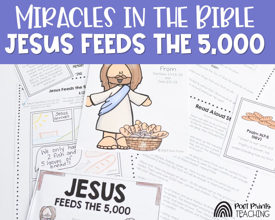 Jesus Feeds the 5000, Miracles of Jesus Sunday School Lessons, Bible ...