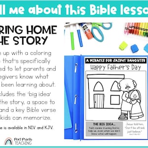 Father's Day Bible Lesson for Preschool: Jesus Raises Jairus' Daughter ...