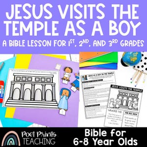 The Boy Jesus Visits the Temple, New Testament Bible Stories, Printable ...
