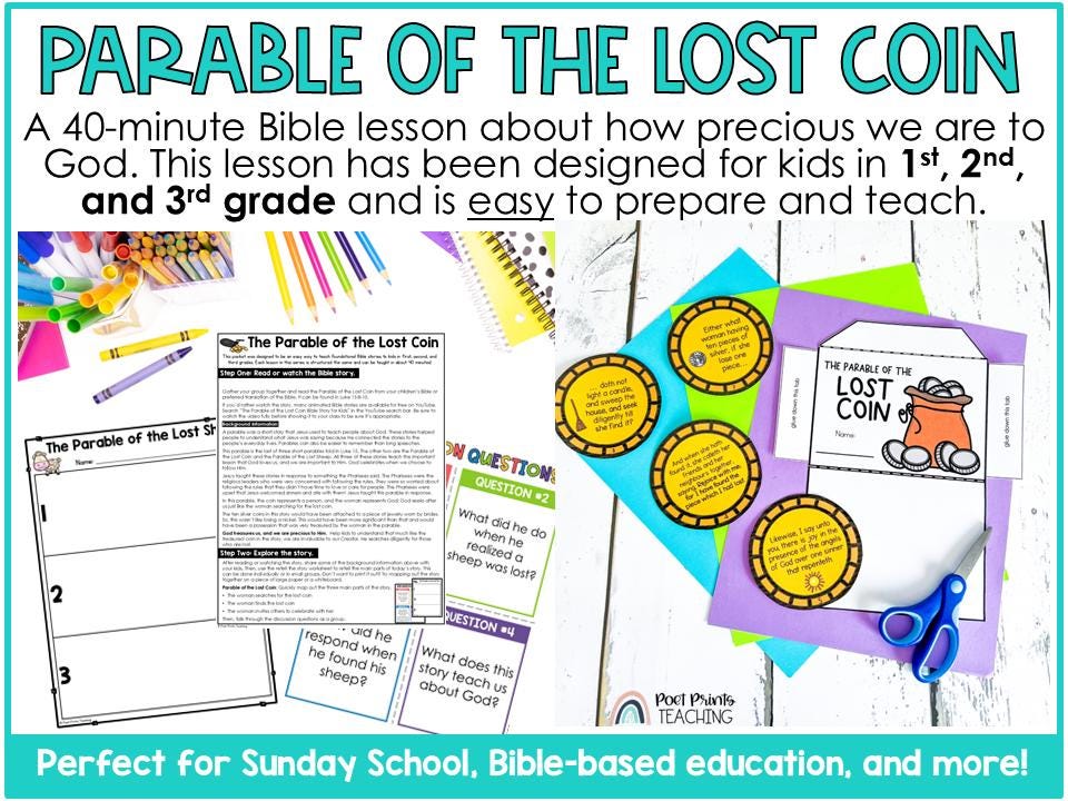 Parable of the Lost Coin Bible Lesson: Printable Craft & Activity ...