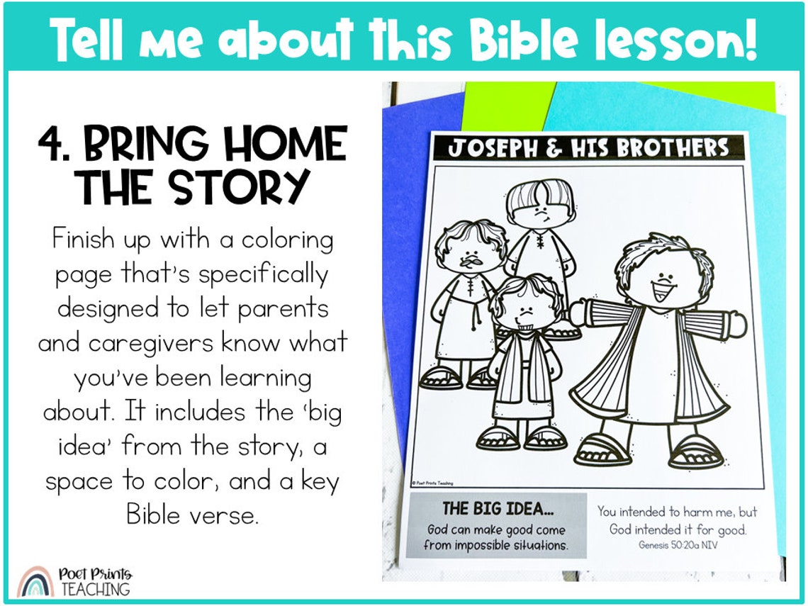 Preschool Bible Craft, Joseph's Colorful Coat, Printable Bible Lesson ...