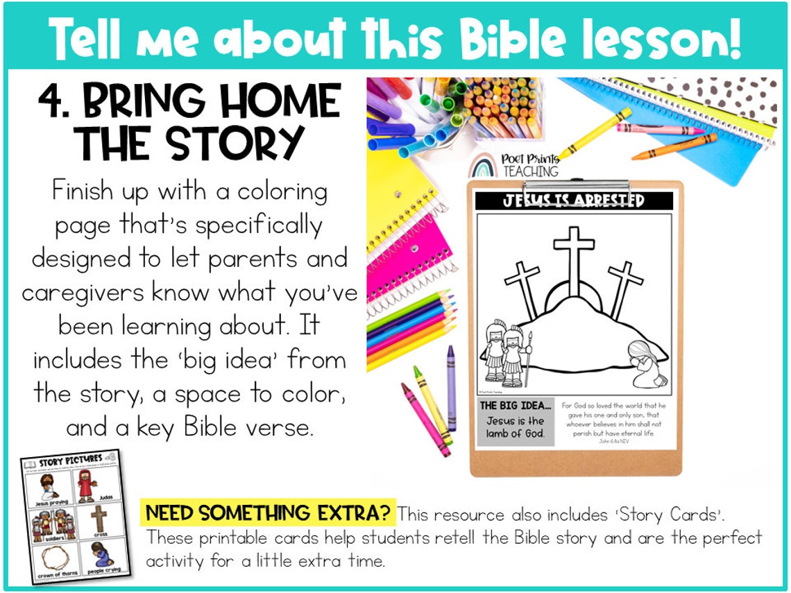 Jesus is Arrested, Easter Preschool Bible Lesson and Printable Craft ...