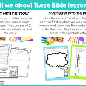 Daniel in the Lions Den Printable Bible Lesson for Kids, Sunday School ...