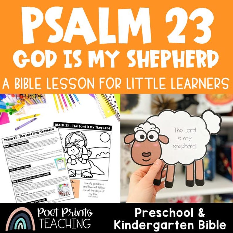 Psalm 23 Bible Lesson for Preschool (digital Download) Printable Craft ...