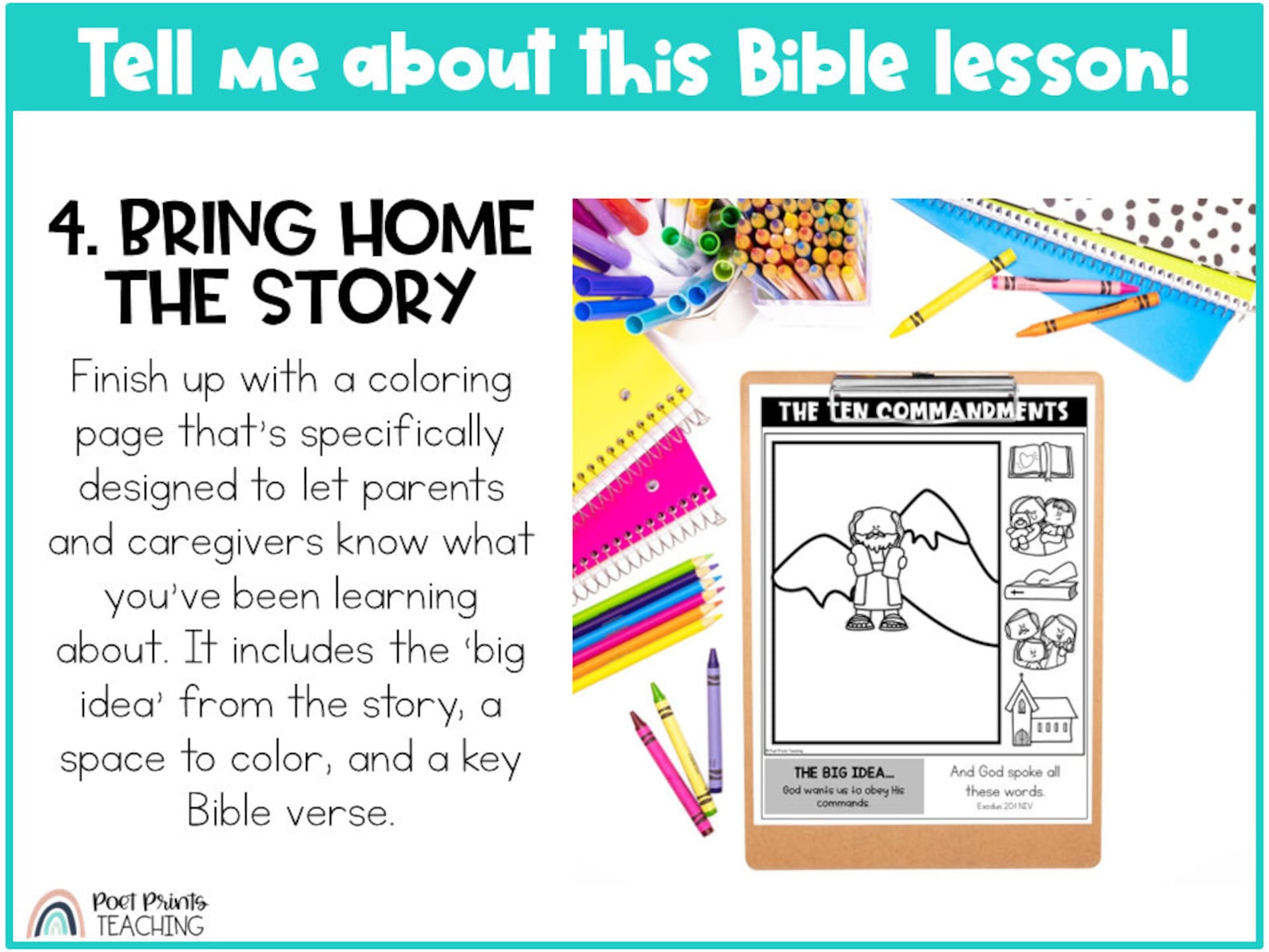 The Ten Commandments Preschool Bible Lesson, Printable Activities for ...