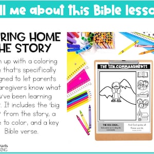 The Ten Commandments Preschool Bible Lesson, Printable Activities for ...