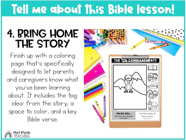 The Ten Commandments Preschool Bible Lesson, Printable Activities for ...