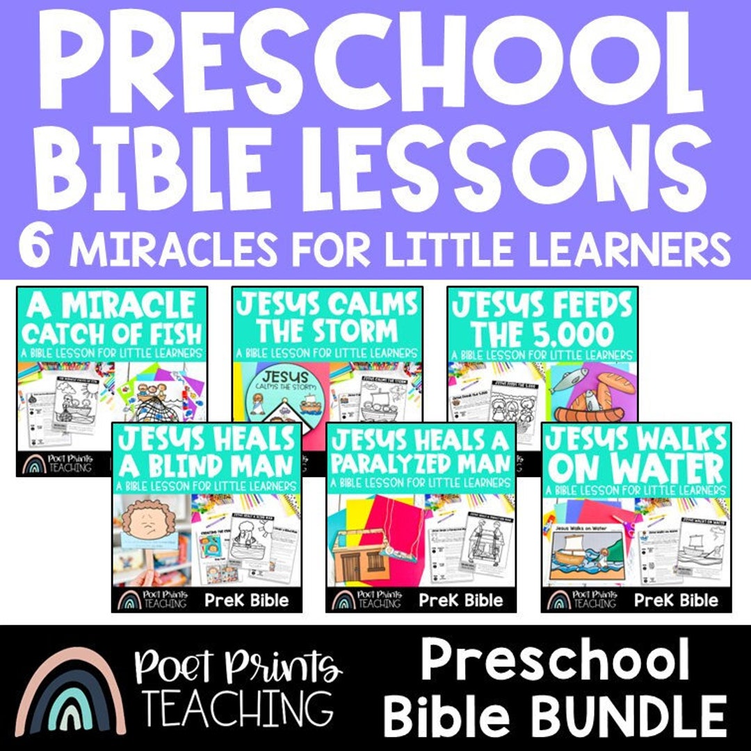 Miracles of Jesus, 6 Preschool and Kindergarten Bible Lessons for ...