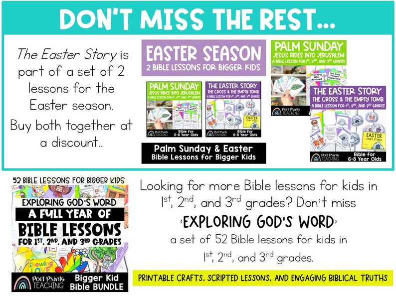 Easter Sunday Bible Lesson for Kids: the Cross and the Empty Tomb (PDF ...