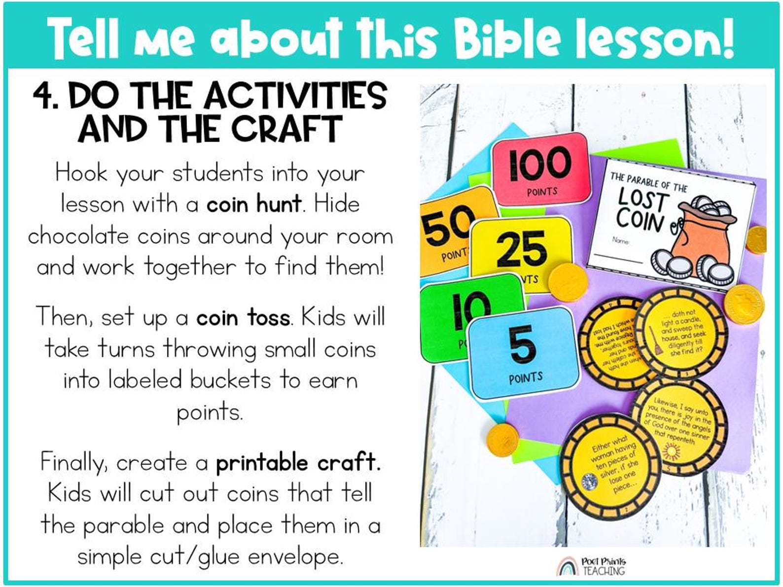 Parable of the Lost Coin Bible Lesson: Printable Craft & Activity ...