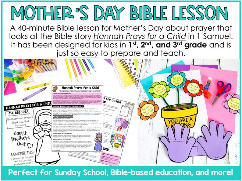Mother's Day Bible Lesson: Hannah's Prayer Craft (printable) - Etsy Canada