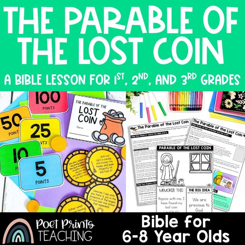 Parable of the Lost Coin Bible Lesson: Printable Craft & Activity ...