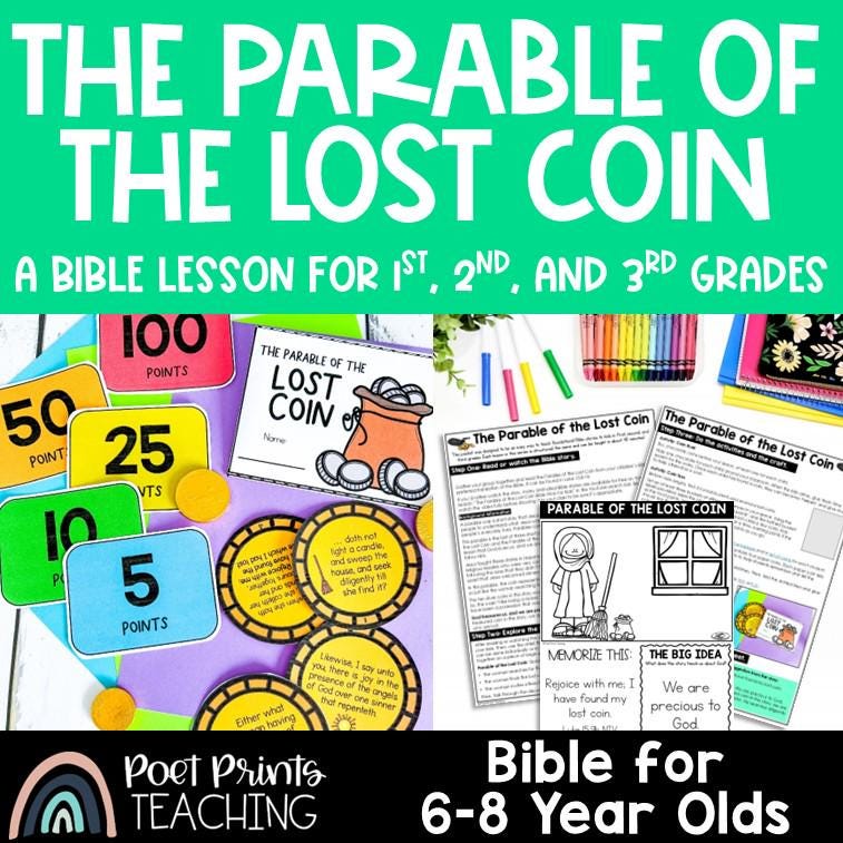 Parable of the Lost Coin Bible Lesson: Printable Craft & Activity ...