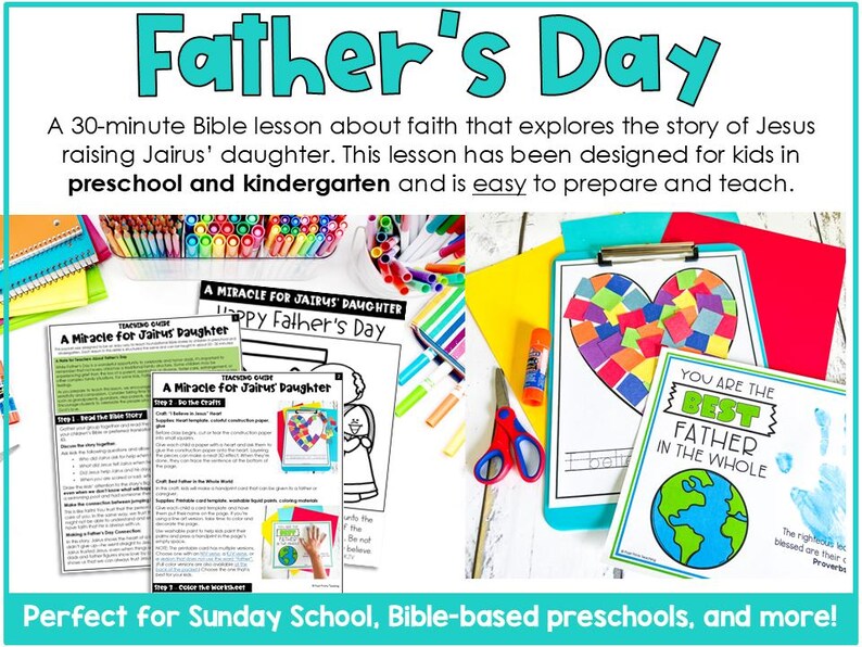 Father's Day Bible Lesson for Preschool: Jesus Raises Jairus' Daughter ...