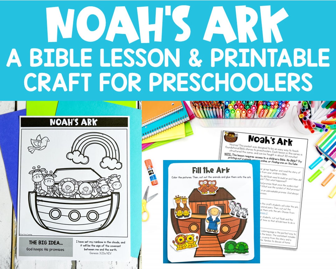 Noah's Ark Preschool Bible Lesson Printable Craft for - Etsy