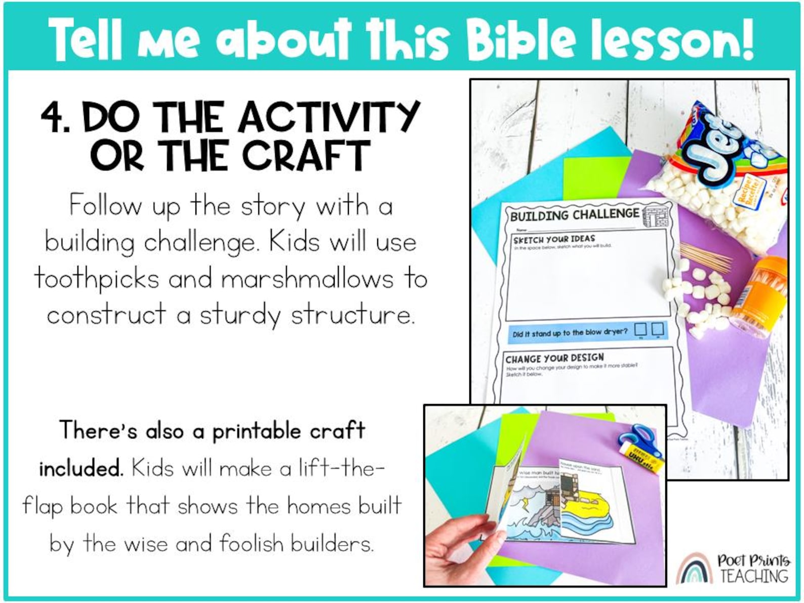 Wise and Foolish Builders Bible Lesson: Printable Craft & Activity ...