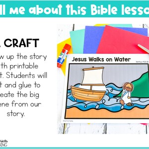 Jesus Walks on Water Printable Bible Craft and Lesson About Miracles ...