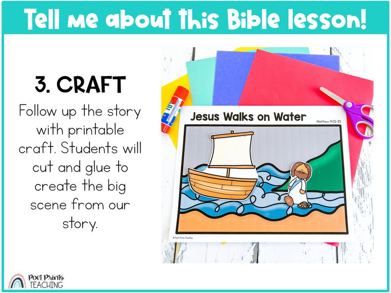 Jesus Walks on Water Printable Bible Craft and Lesson About Miracles ...