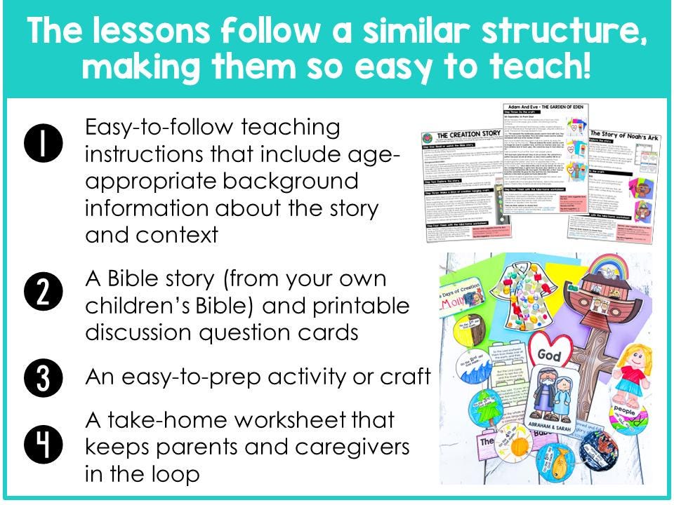 Old Testament Bible Story Lessons for Kids in 1st 2nd and 3rd Grade ...
