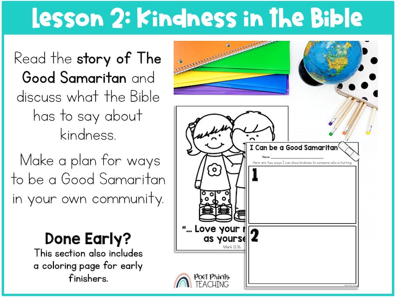 Kindness Bible Lessons and Activities for Preschool and Kindergarten ...