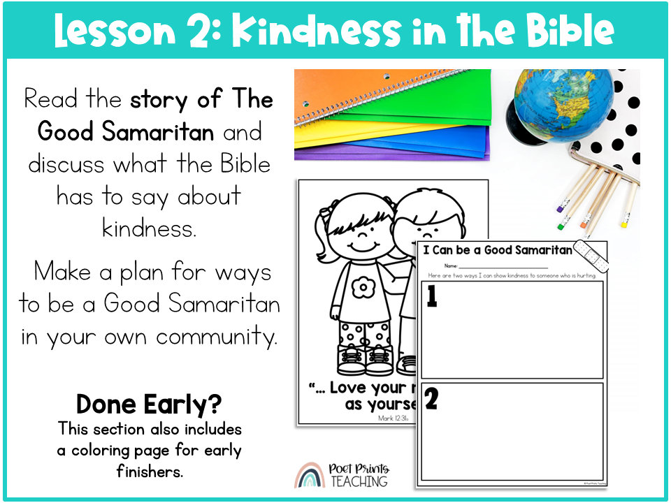 Kindness Bible Lessons and Activities for Preschool and Kindergarten ...