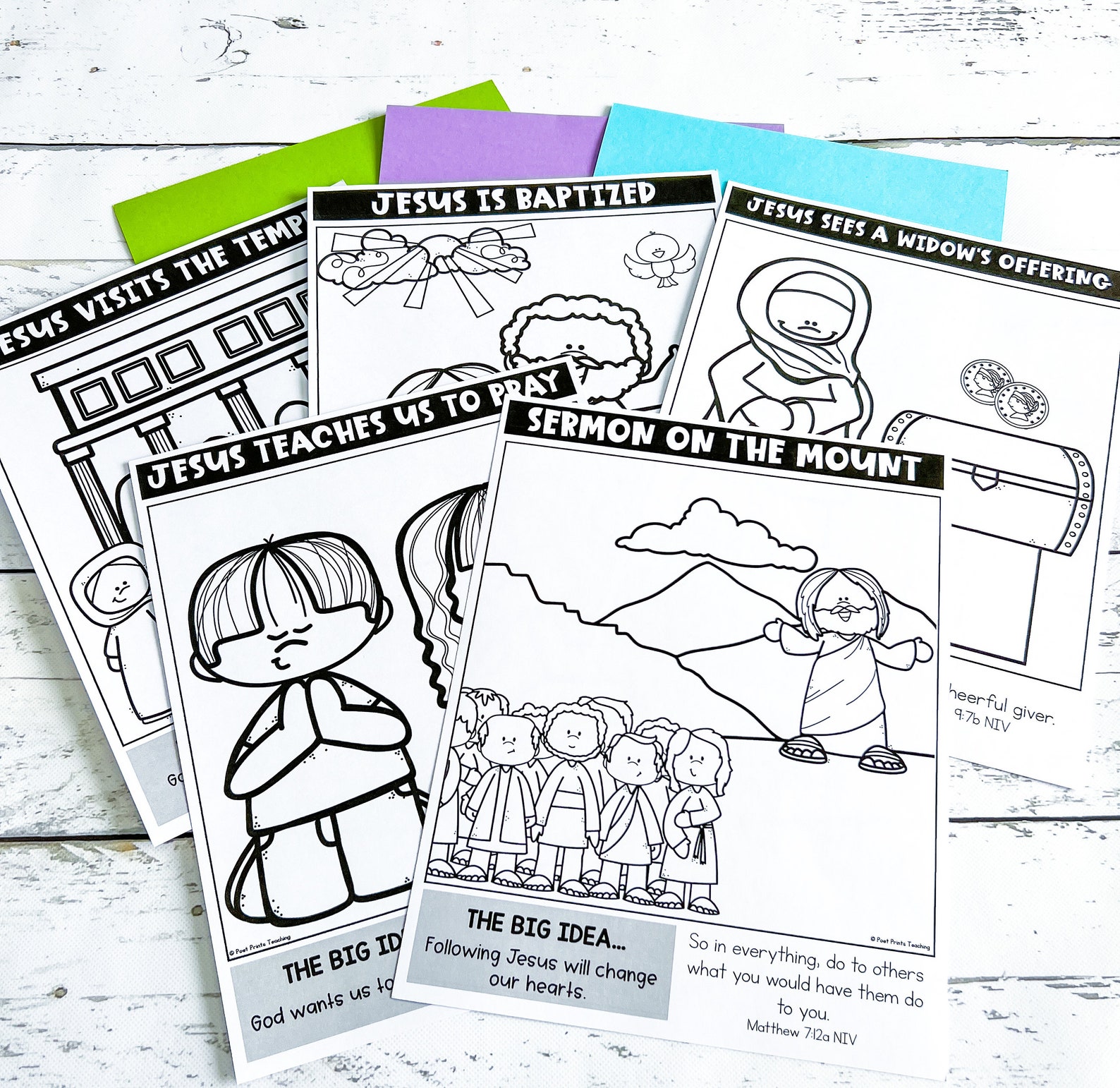 5 Bible Lessons About Jesus for Preschool, Printable Crafts and ...