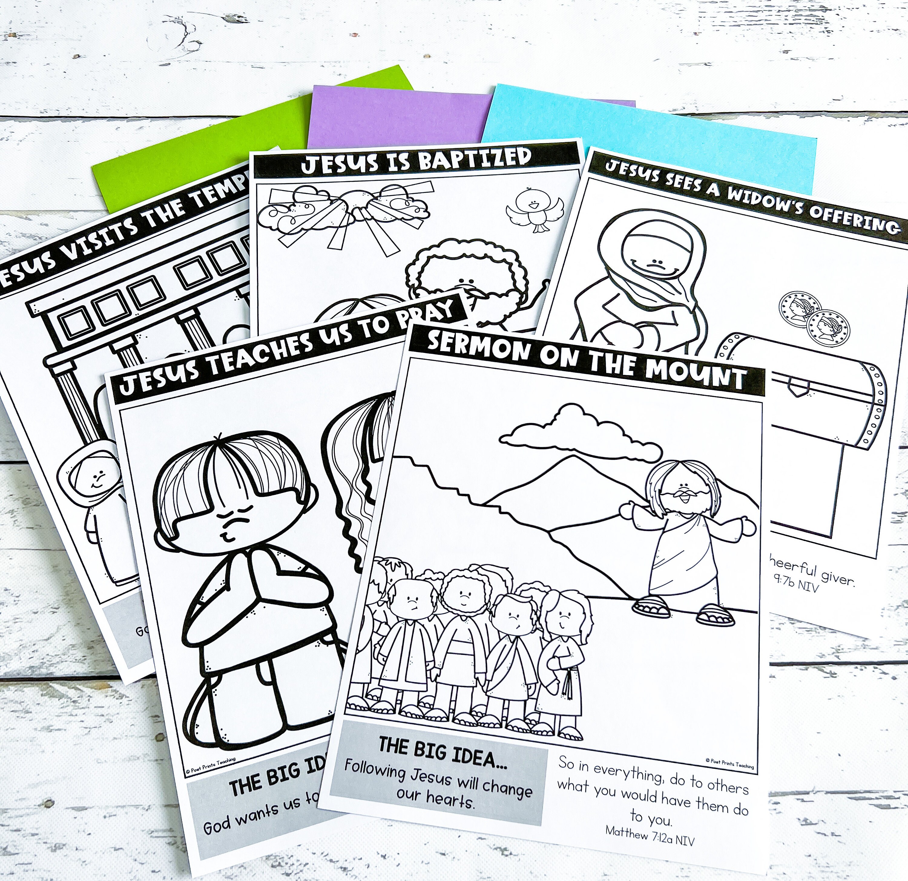 5 Bible Lessons About Jesus for Preschool, Printable Crafts and ...