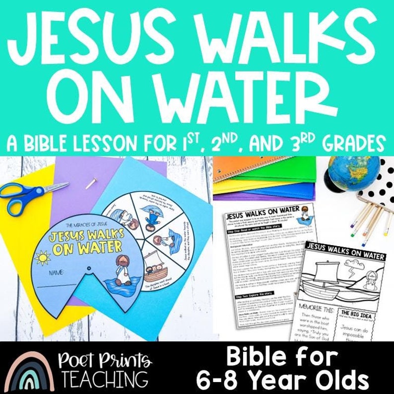 Jesus Walks on Water, Miracles in the New Testament, Printable Bible ...