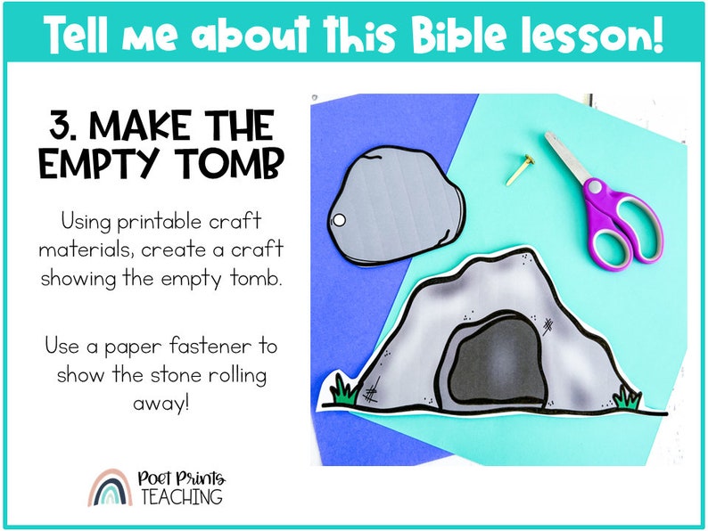 Jesus is Risen, Empty Tomb Easter Preschool Bible Lesson and Printable ...