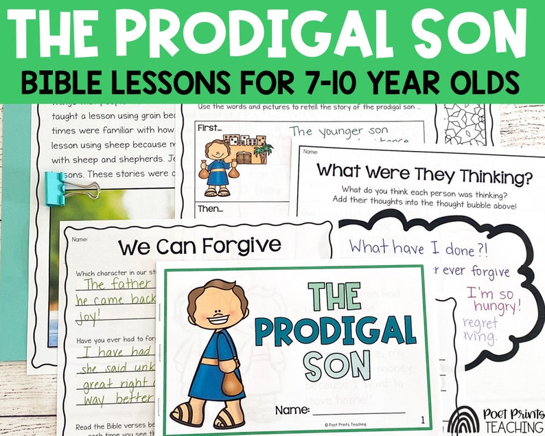 The Parable of the Prodigal Son Bible Lesson for Kids, Sunday School ...
