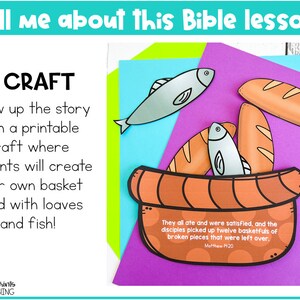 Jesus Feeds the 5,000 Printable Bible Craft and Lesson About Miracles ...