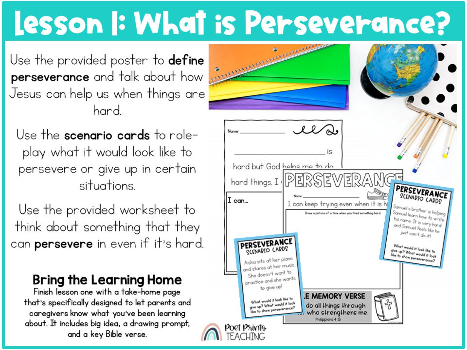 Perseverance Bible Lessons for Preschool and Kindergarten, Not Giving ...