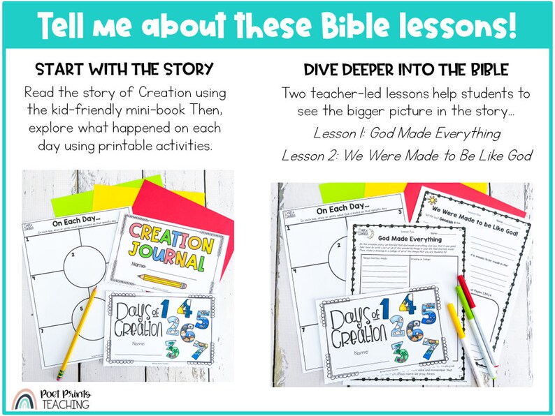 Days of Creation Craft Bible Lessons and Craft, Printable Sunday School ...