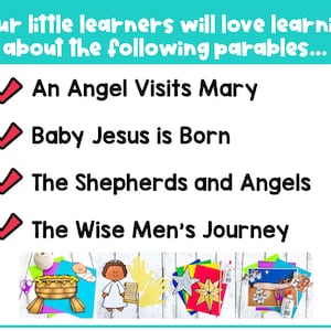 Christmas Bible Lessons for Preschool, Printable Nativity Crafts and ...