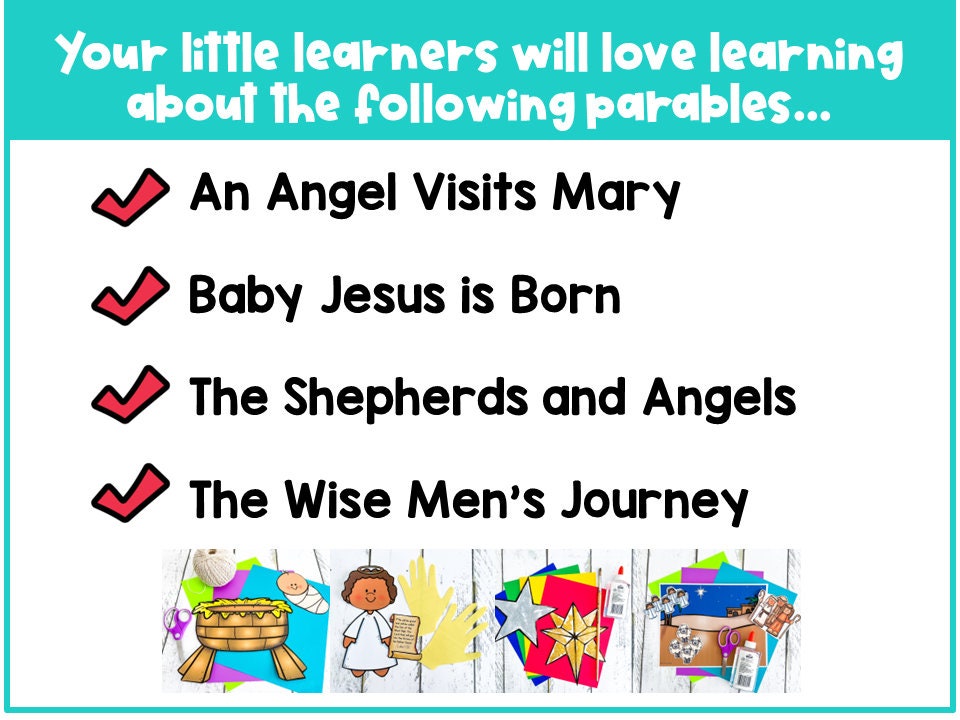 Christmas Bible Lessons for Preschool, Printable Nativity Crafts and ...