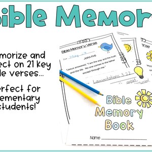 Bible Memory for Kids, NIV Scripture Memory for Sunday School or ...