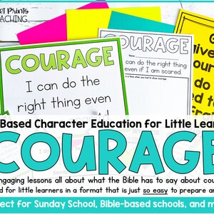 Courage Bible Lessons for Preschool and Kindergarten | Character ...