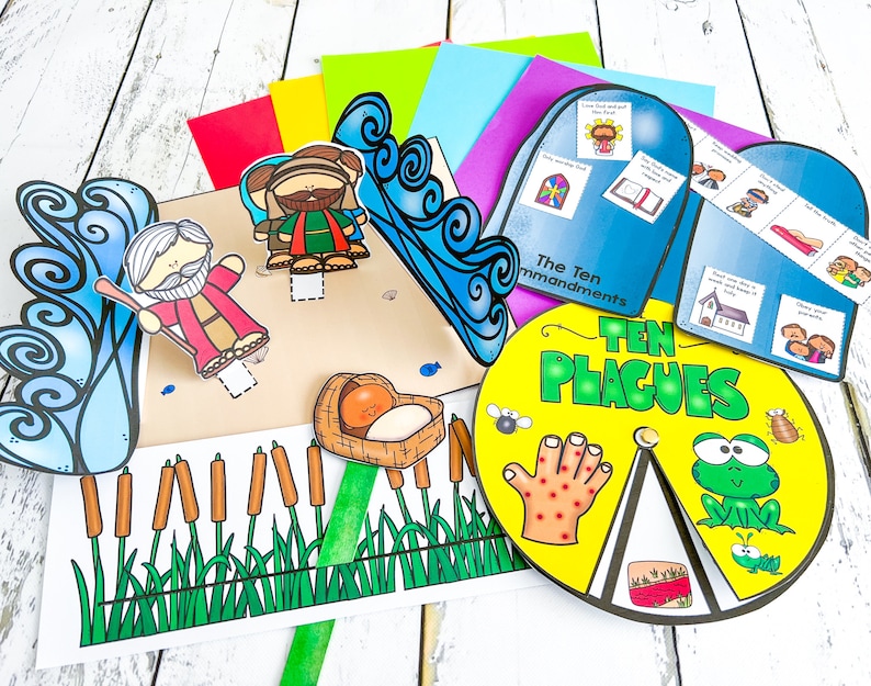 Moses Bible Lessons for Preschool and Kindergarten, Egypt, Red Sea, Ten ...