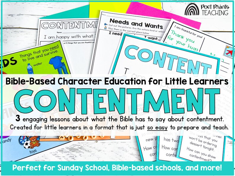 Contentment and Gratitude Bible Lessons for Preschool and Kindergarten ...