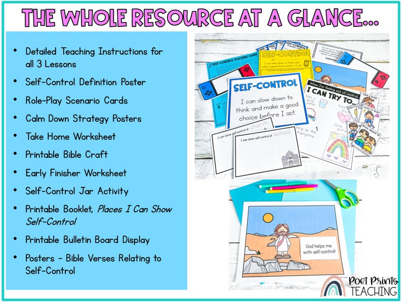 Self-control Bible Lessons for Preschool and Kindergarten, Calm Down ...