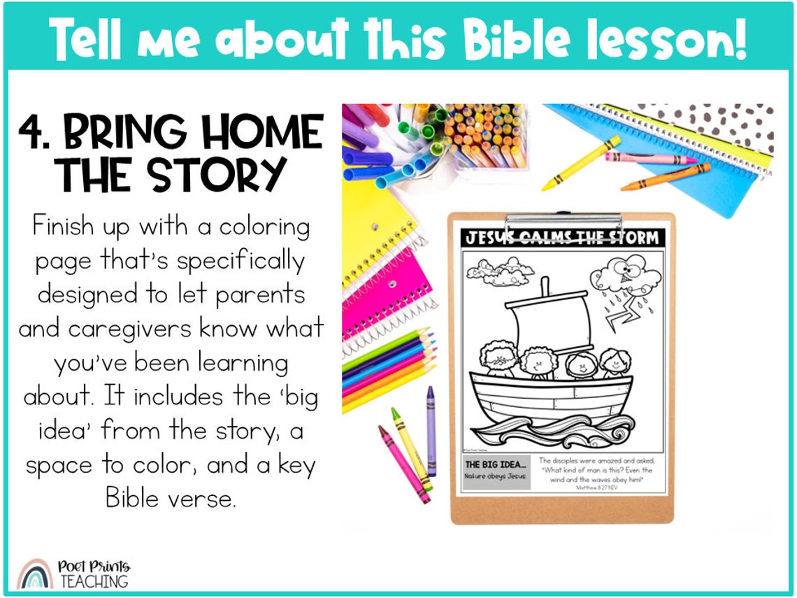 Jesus Calms the Storm Printable Bible Craft and Lesson About Miracles ...