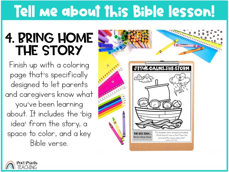 Jesus Calms the Storm Printable Bible Craft and Lesson About Miracles ...