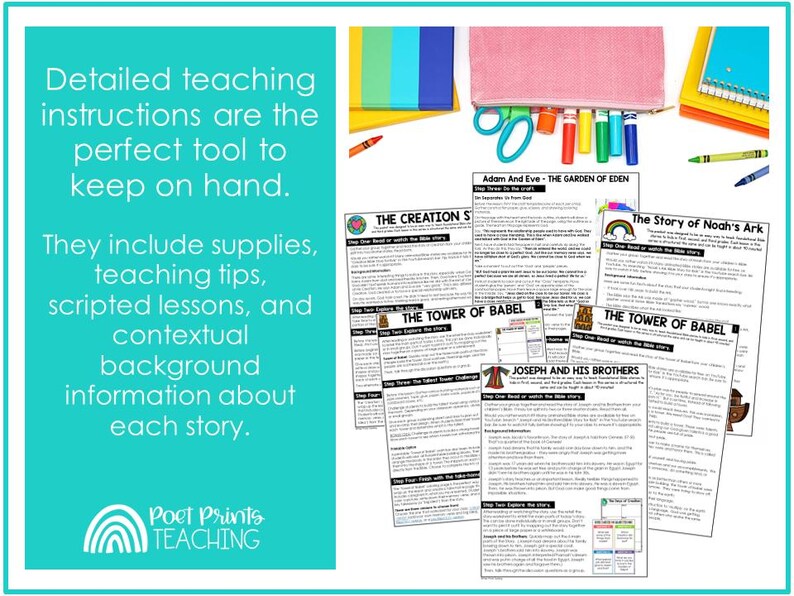 Old Testament Bible Story Lessons for Kids in 1st 2nd and 3rd Grade ...