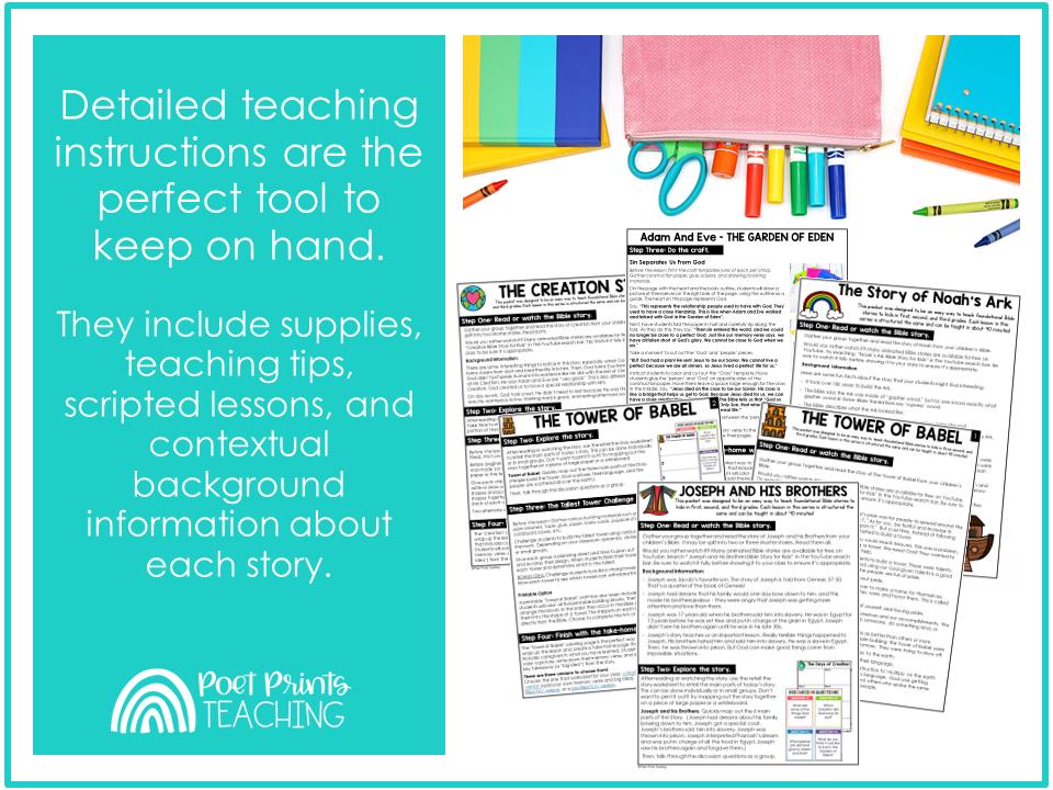 Old Testament Bible Story Lessons for Kids in 1st 2nd and 3rd Grade ...