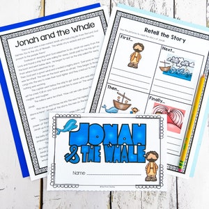 Jonah and the Whale Bible Lessons and Craft, Printable Sunday School ...