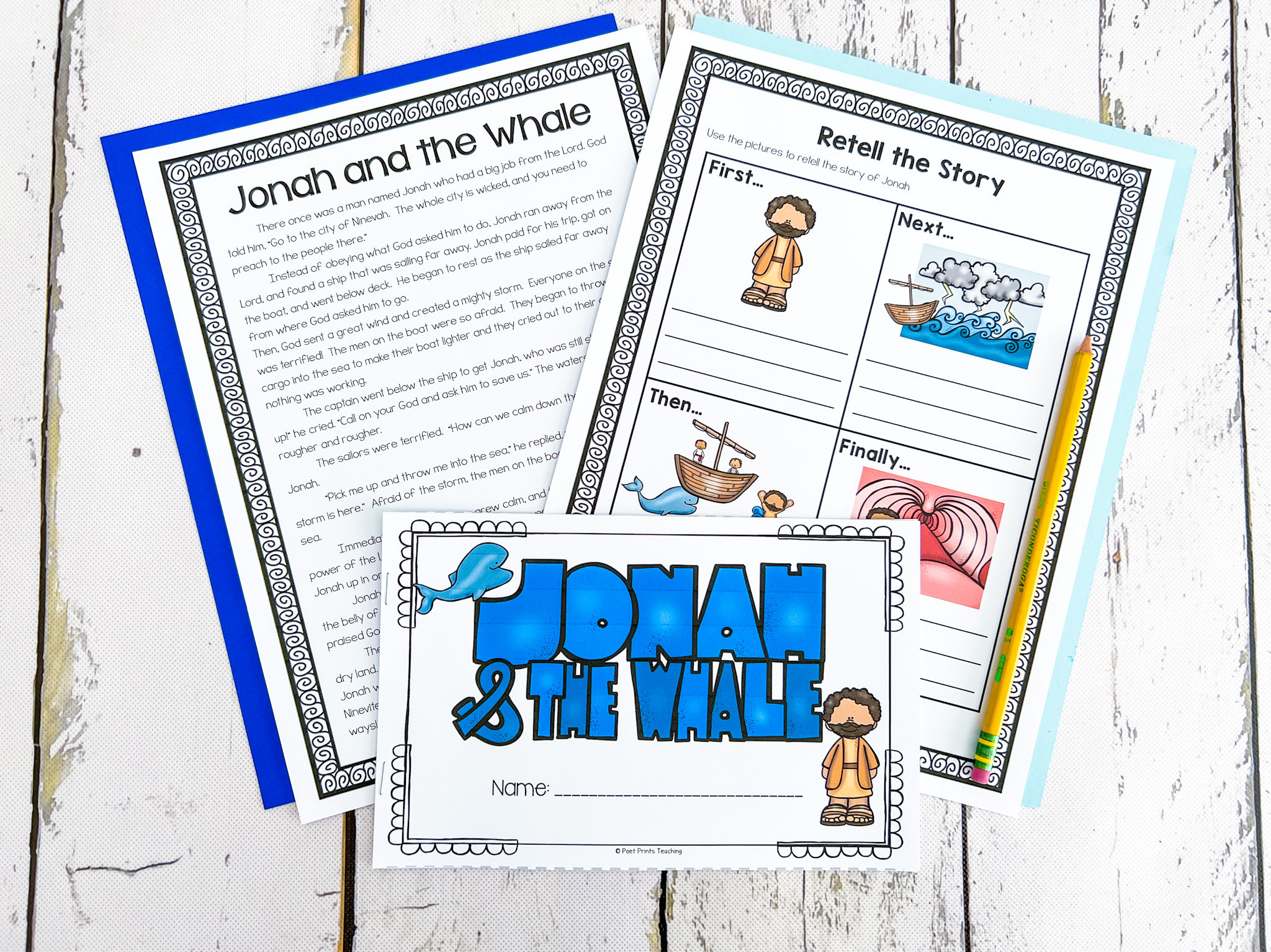 Jonah and the Whale Bible Lessons and Craft, Printable Sunday School ...