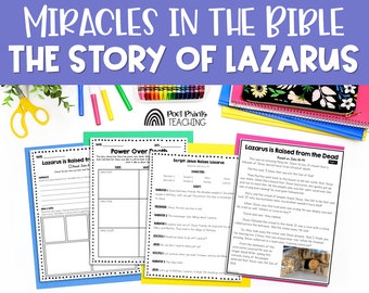 Jesus Raises Lazarus From the Dead Bible Story Activities - Etsy