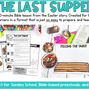 The Last Supper, Preschool Bible Lesson and Printable Craft for Easter ...